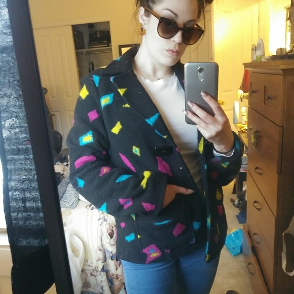 600 West | Jackets & Coats | Crazy 8s Retro Neon 90s Bright Fuzzy ...